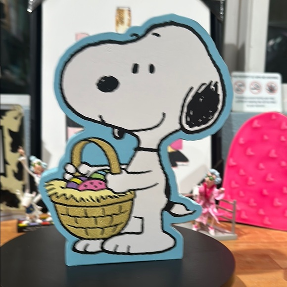 Peanuts | Accents | Peanuts Snoopy Easter Basket Wood Decor | Poshmark